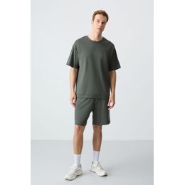 Herren &Uuml;bergr&ouml;&szlig;e Baumwollmischung T-Shirt und Shorts Set