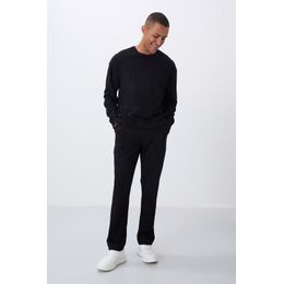 Herren-Fleece Sweatshirt und Hose aus Baumwolle-Polyester-Mix Set