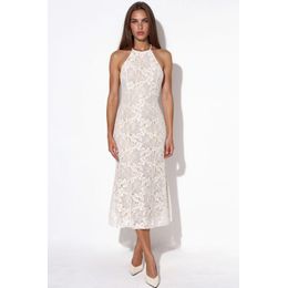 Halterneck Spitze Midi-Kleid