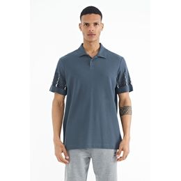 Herren Baumwolle Polo Kragen Bedrucktes T-Shirt