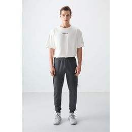 Herren Fleece-Sweatpants in normaler Passform