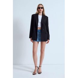 Damen Lang Crepe Blazer Jacke