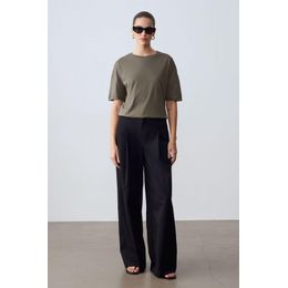 Damen Baumwoll Rundhalsausschnitt T-Shirt