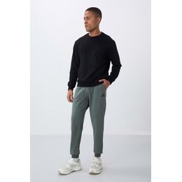 Herren Fleece-Sweatpants in Unifarben