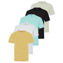 Kruze | Mens Crew Neck T-Shirts (5er Pack) - BLK/GRY/WHT/SKY/BEIGE