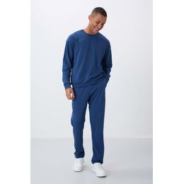 Herren Fleece Sweatshirt und Hose Set aus Baumwolle-Polyester