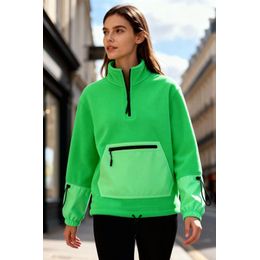 Oversized Fleece-Halbzip Sweatshirt