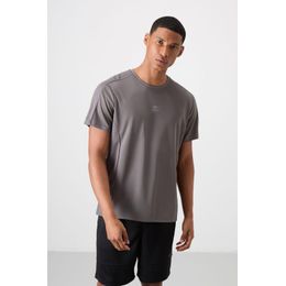 Herren Unifarben Rundhalsausschnitt Kurzarm T-Shirt