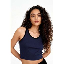 Rippenshirt ohne &Auml;rmel