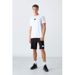Bedrucktes Baumwoll-Jersey T-Shirt und Shorts Set