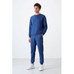 Herren Baumwolle-Polyester Fleece Sweatshirt- und Hose-Set
