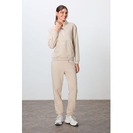 Fleece-Trainingsanzug mit Farbblockierung