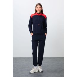 Fleece-Trainingsanzug-Set mit Farbblockierung