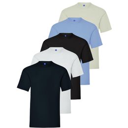 Kruze | Mens Crew Neck T-Shirts (5er Pack) - BLK/GRY/SKY/NVY/WHT