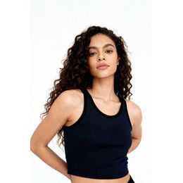 Rippenshirt ohne &Auml;rmel