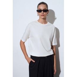 Damen Baumwoll Rundhalsausschnitt T-Shirt