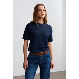 Damen Baumwoll Rundhalsausschnitt T-Shirt