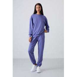 Oversized Sweatshirt und elastisches Bund-Hosen-Set