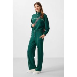 Oversized Zip-Kragen Trainingsanzug-Set