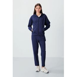 Damen Kapuzen-Zip Sweatshirt und Hose Set
