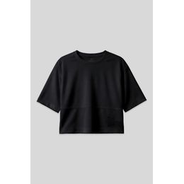 &Uuml;bergro&szlig;es Polyester Crew-Neck T-Shirt mit Tasche