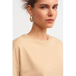 Damen Baumwoll Rundhalsausschnitt T-Shirt