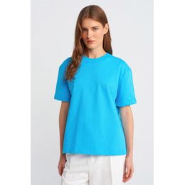 Damen Baumwoll Rundhalsausschnitt T-Shirt