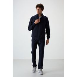 Herren Strick-Fleece Sweatshirt und Hose Set