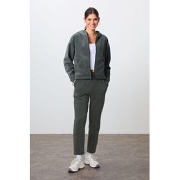 Oversized Kapuzenpullover mit Rei&szlig;verschluss und Jogginganzug-Set