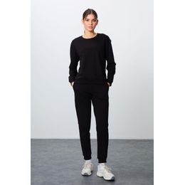 Oversized Sweatshirt- und Hose-Set aus Baumwolle-Polyester