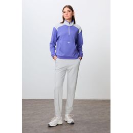 Fleece-Trainingsanzug-Set mit Farbblocking