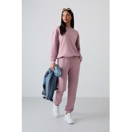 Oversized Sweatshirt und Hose mit elastischem Saum Set