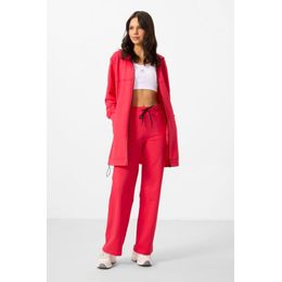 Damen Baumwollmischung Sweatshirt und weit geschnittene Hosen Set
