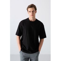 &Uuml;bergr&ouml;&szlig;en Baumwollmix Rundhals-T-Shirt