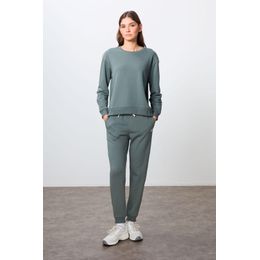 &Uuml;bergr&ouml;&szlig;en Sweatshirt- und Hosen-Set aus Baumwolle-Polyester-Mischung