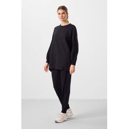 &Uuml;bergro&szlig;es Fleece-Sweatshirt- und Hosen-Set