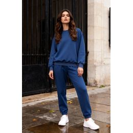 &Uuml;bergr&ouml;&szlig;e Sweatshirt- und elastische Hosen-Set