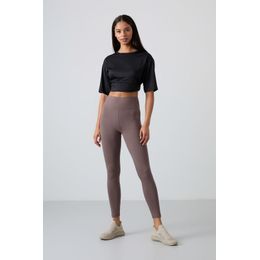 Hochgeschnittene Baumwoll-Elasthan-Leggings