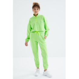 &Uuml;bergro&szlig;er Fleece-Sweatshirt- und Hosenanzug