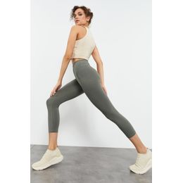 Hochtaillierte Capri-Leggings