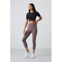 Hochtaillierte Capri-Leggings