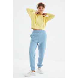 Damen Hochtaillierte Fleece Jogger Sweatpants