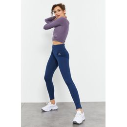 Hochtaillierte Leggings aus Baumwolle und Elasthan