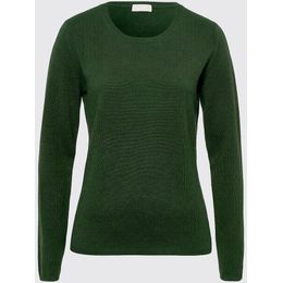 Peter Hahn - Rundhals-Pullover mit Kaschmir, gr&uuml;n, Gr. 48 / XL - Schurwolle