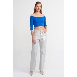 Damen Off-Shoulder Crop-Bluse