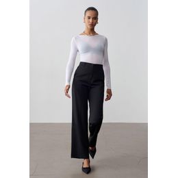 Damen Hochbundige Gerade Schnitt Krepp-Hosen