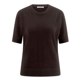 Peter Hahn - Rundhals-Pullover mit Kaschmir, braun, Gr. 44 / L - Schurwolle