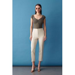 Hoch geschnittene Slim-Fit Gerade-Hosen