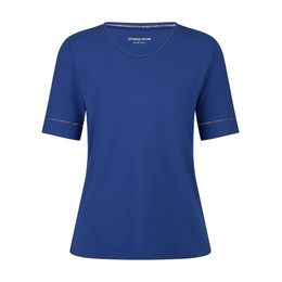 Green Cotton - Rundhals-Shirt Frida, blau, Gr. 44 / L - Baumwolle
