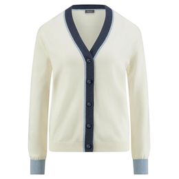 Peter Hahn Basler - Strickjacke, weiss, Gr. 48 / XL - Baumwolle